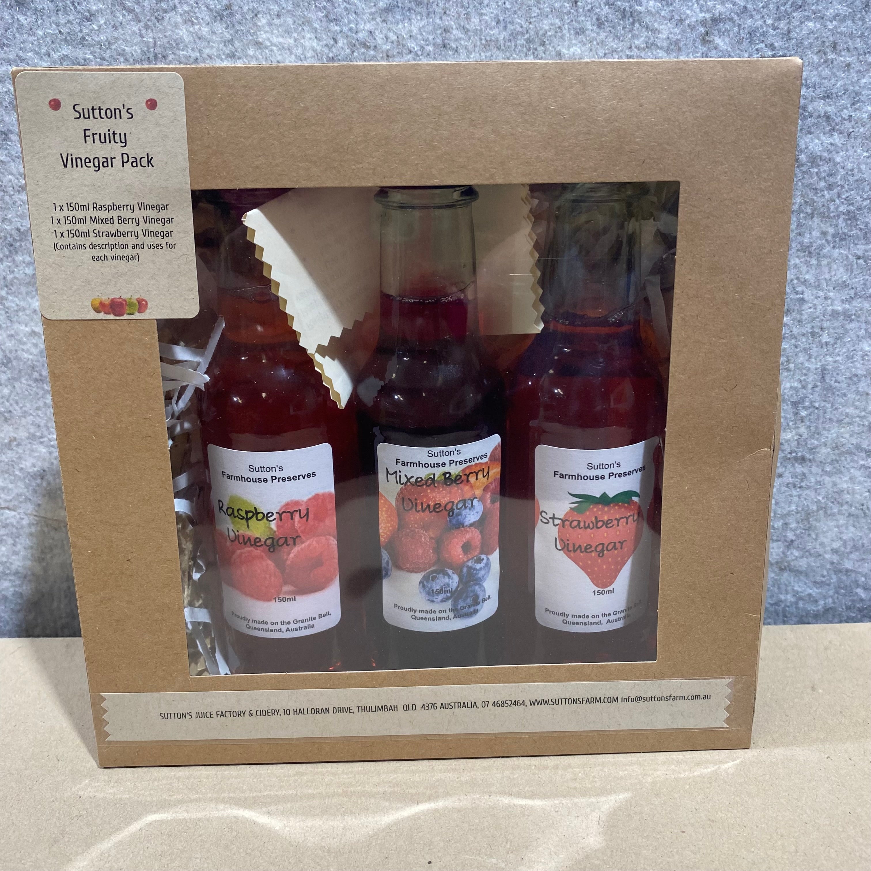 Trio Fruity Vinegar Pack (3 x 150ml) – SuttonsFarm